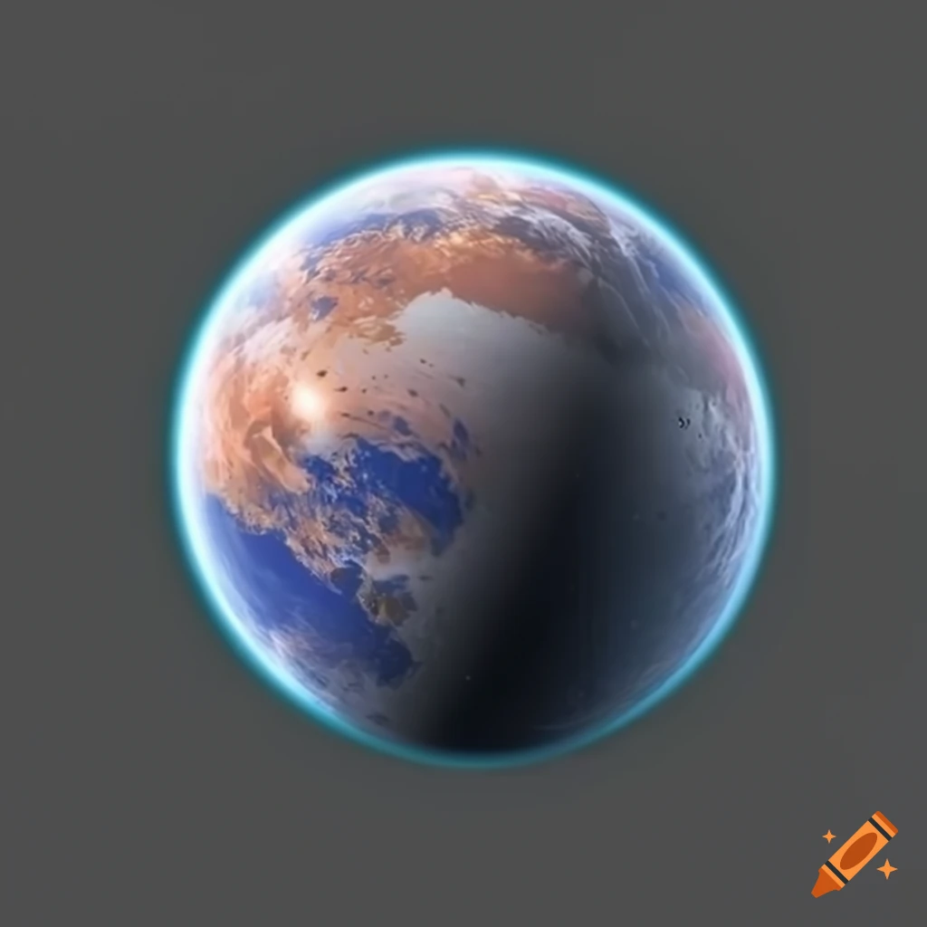 Realistic 2d planet on transparent background on Craiyon