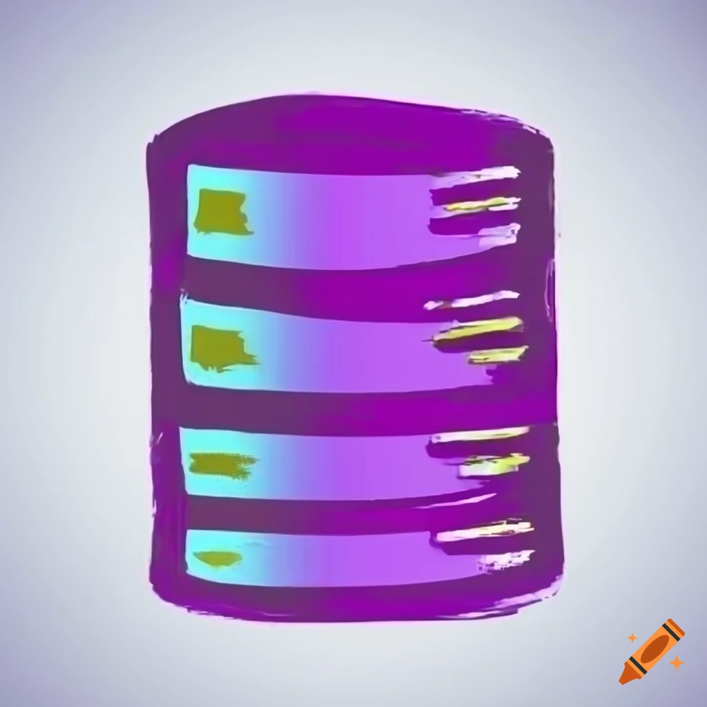 Purple computer server icon on Craiyon