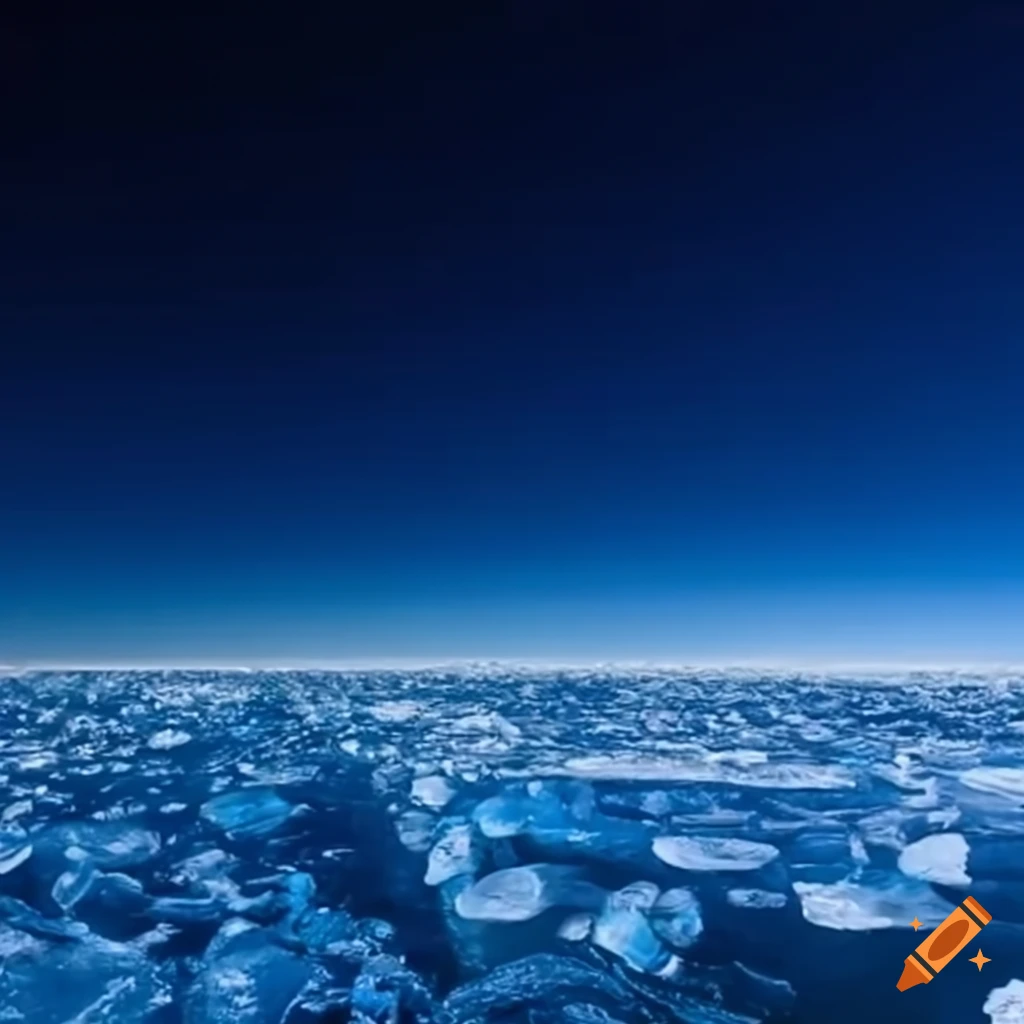 Icy edge of the earth on Craiyon