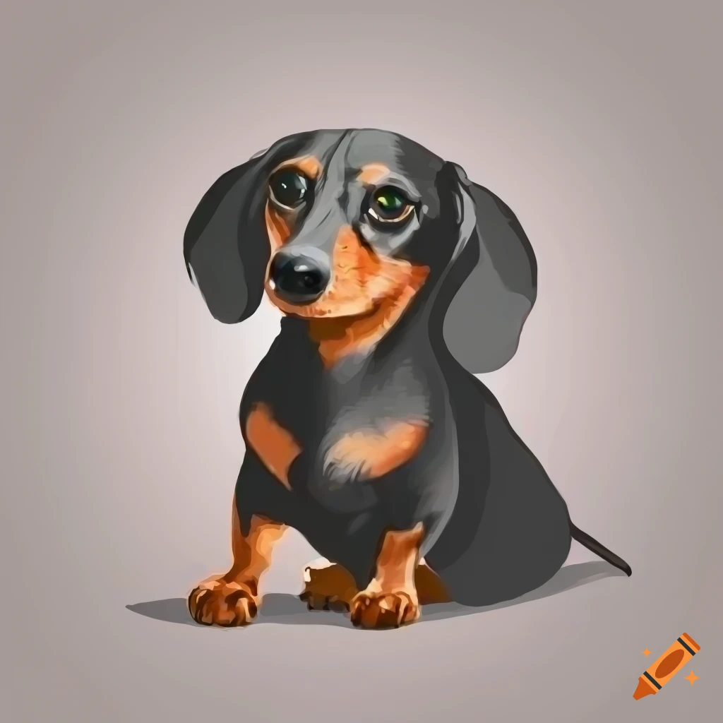 Dachshund in bitmap graphics on Craiyon