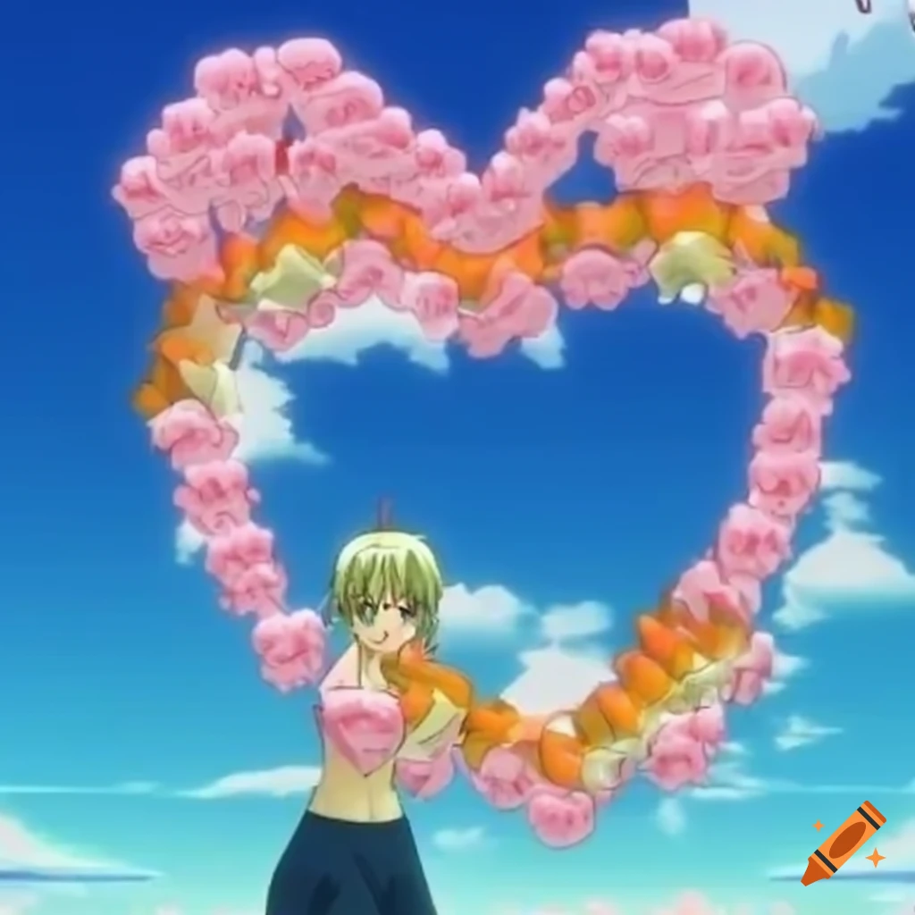 Shiny 3d anime heart from the 2000s on Craiyon