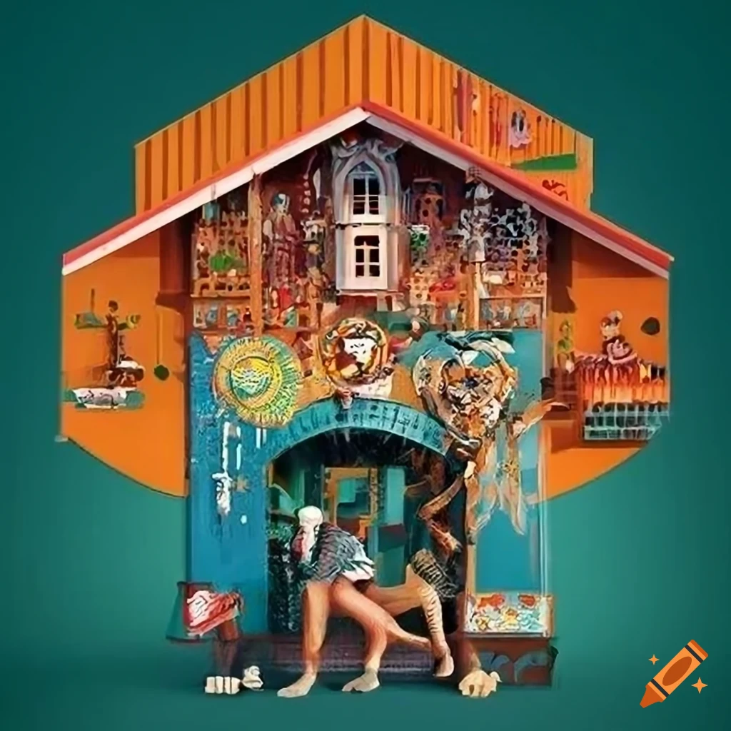 Steezy Action Architecture Poster in cuckoo clock style by Norman ...