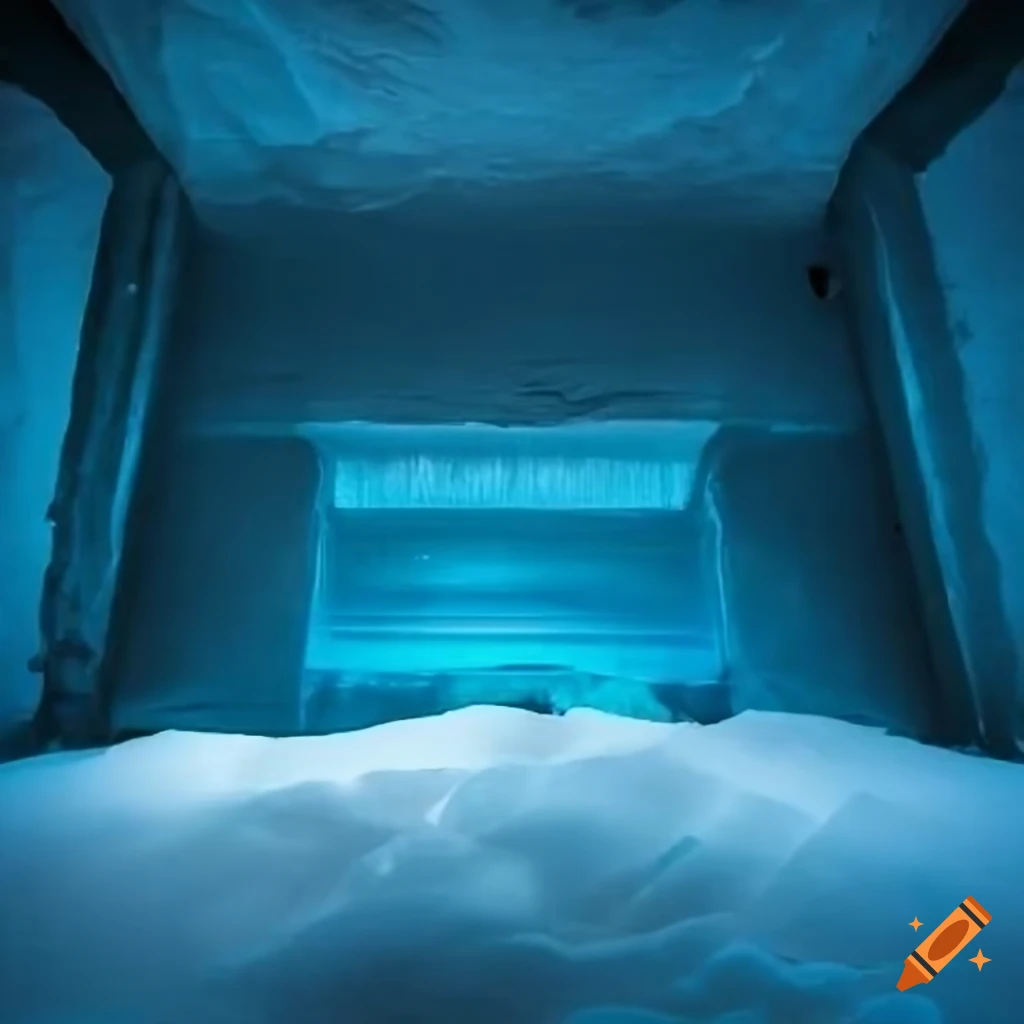 Ice room in arctic setting on Craiyon