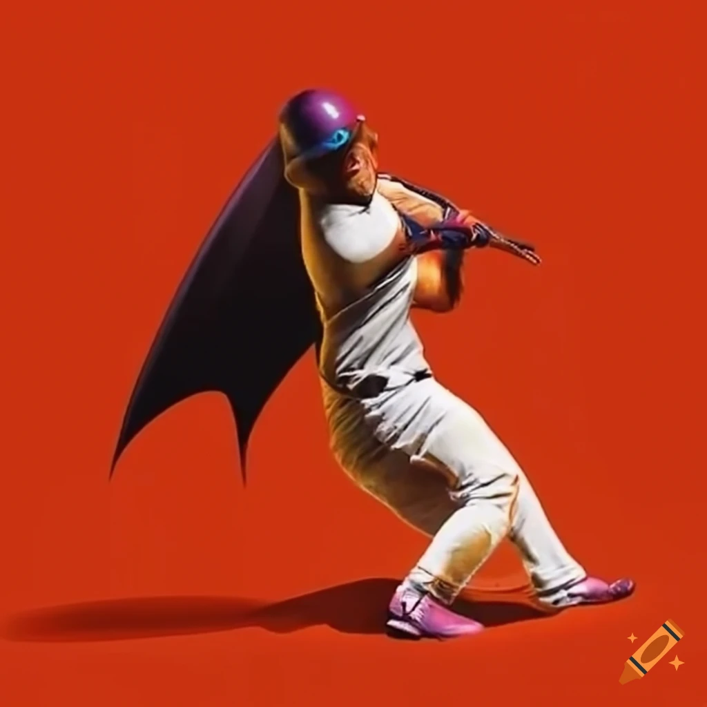 Fruit bats playing baseball on Craiyon