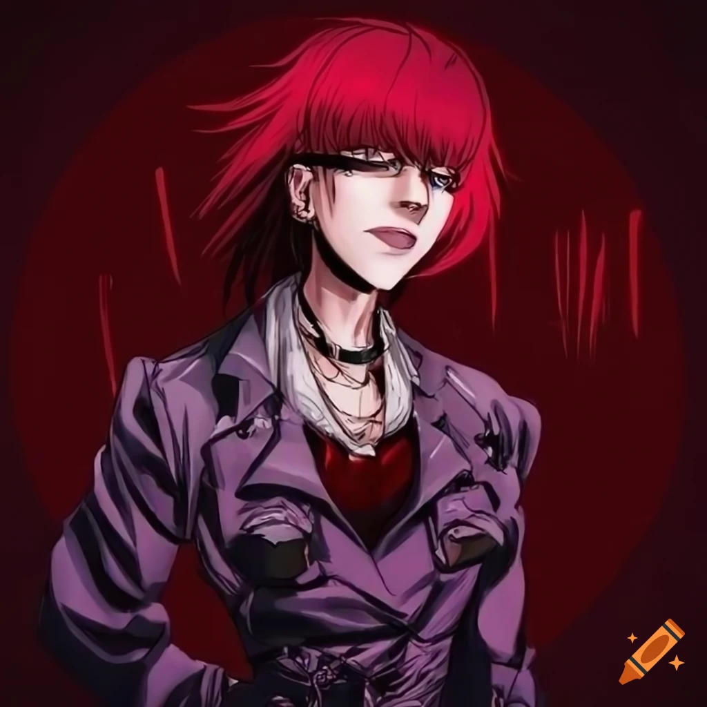 Portrait of a short-haired gunslinger lady in 80's-90's anime style ...