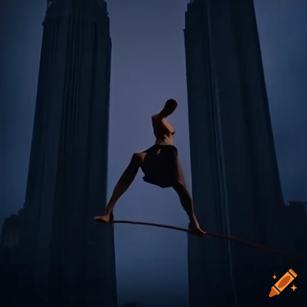 Two towers jumping a rope on Craiyon