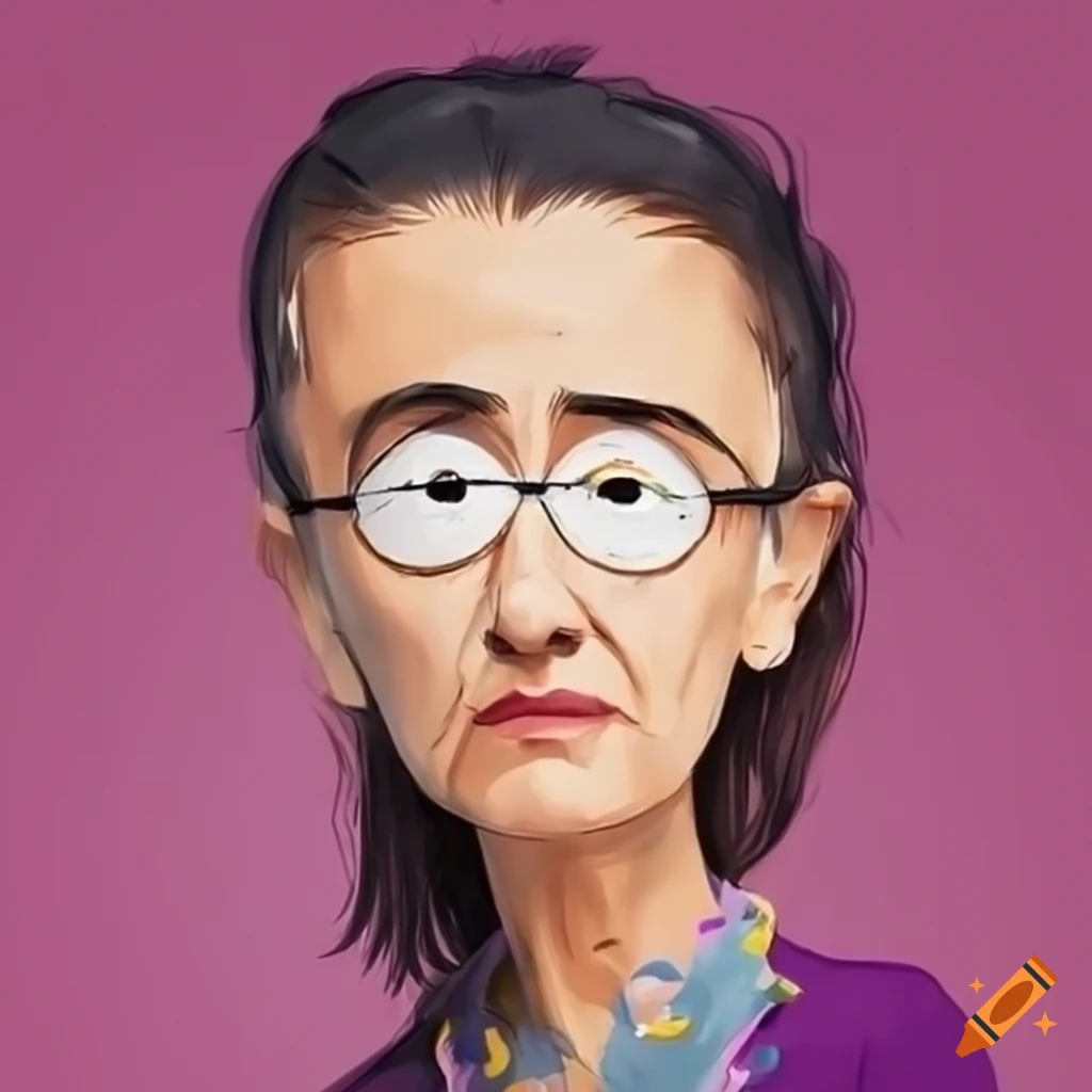 Caricature of claudia sheinbaum in south park style on Craiyon