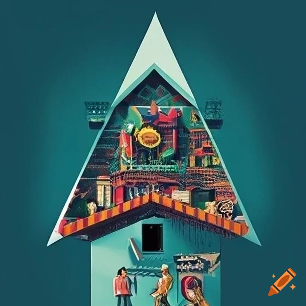 Steezy Metal solid Architecture Poster in graphic novel style by Norman ...