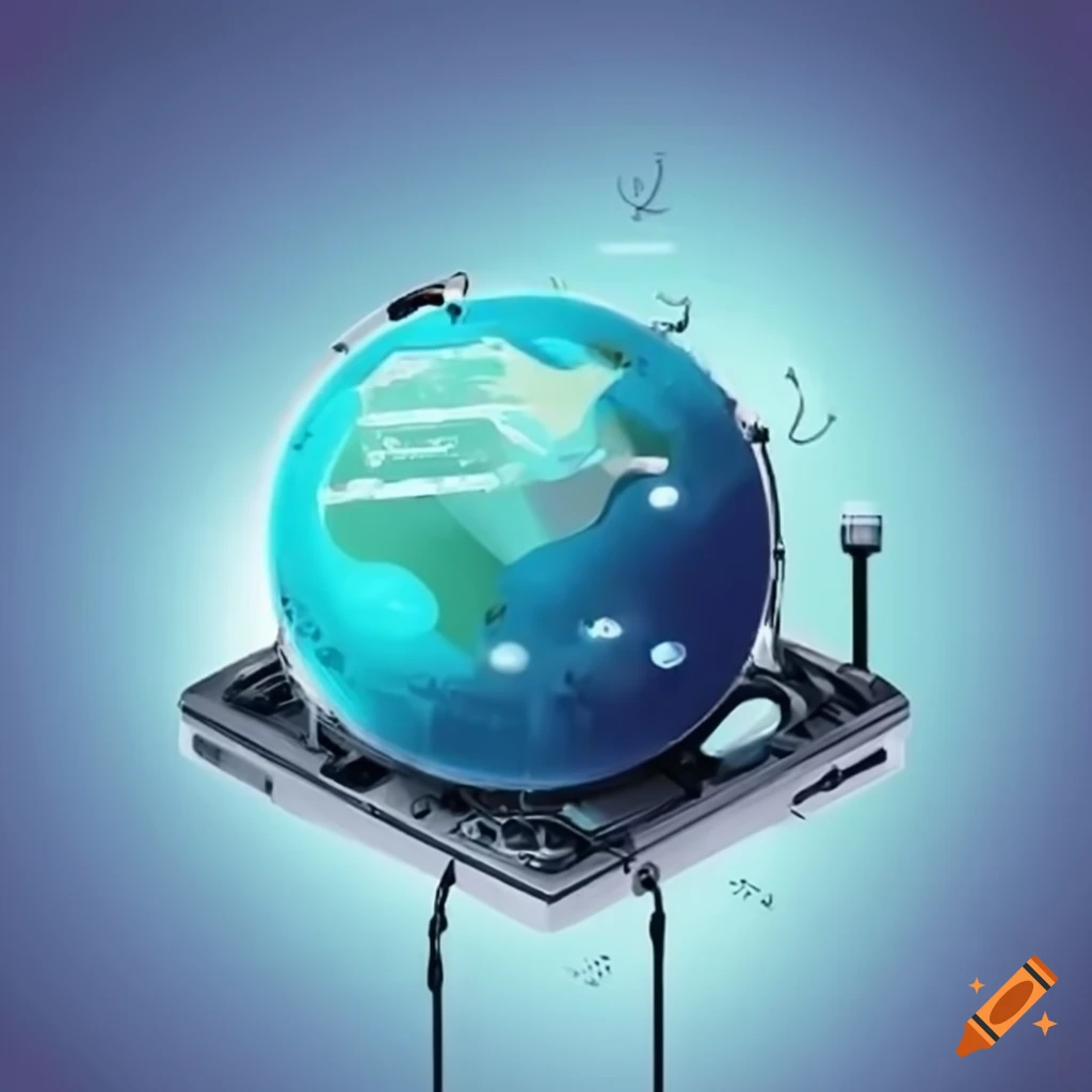 Abstract representation of iot on Craiyon