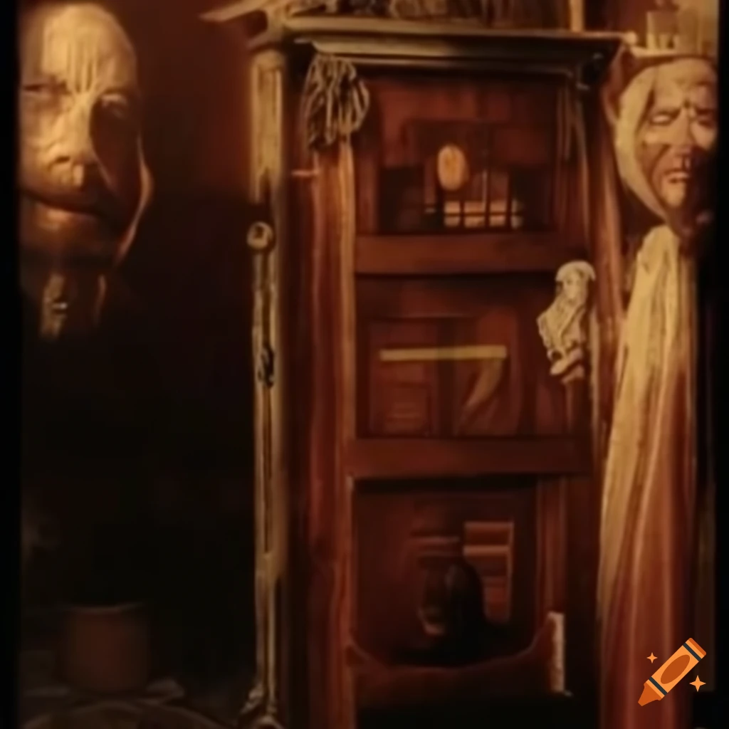 Movie poster for the haunted dybbuk box on Craiyon