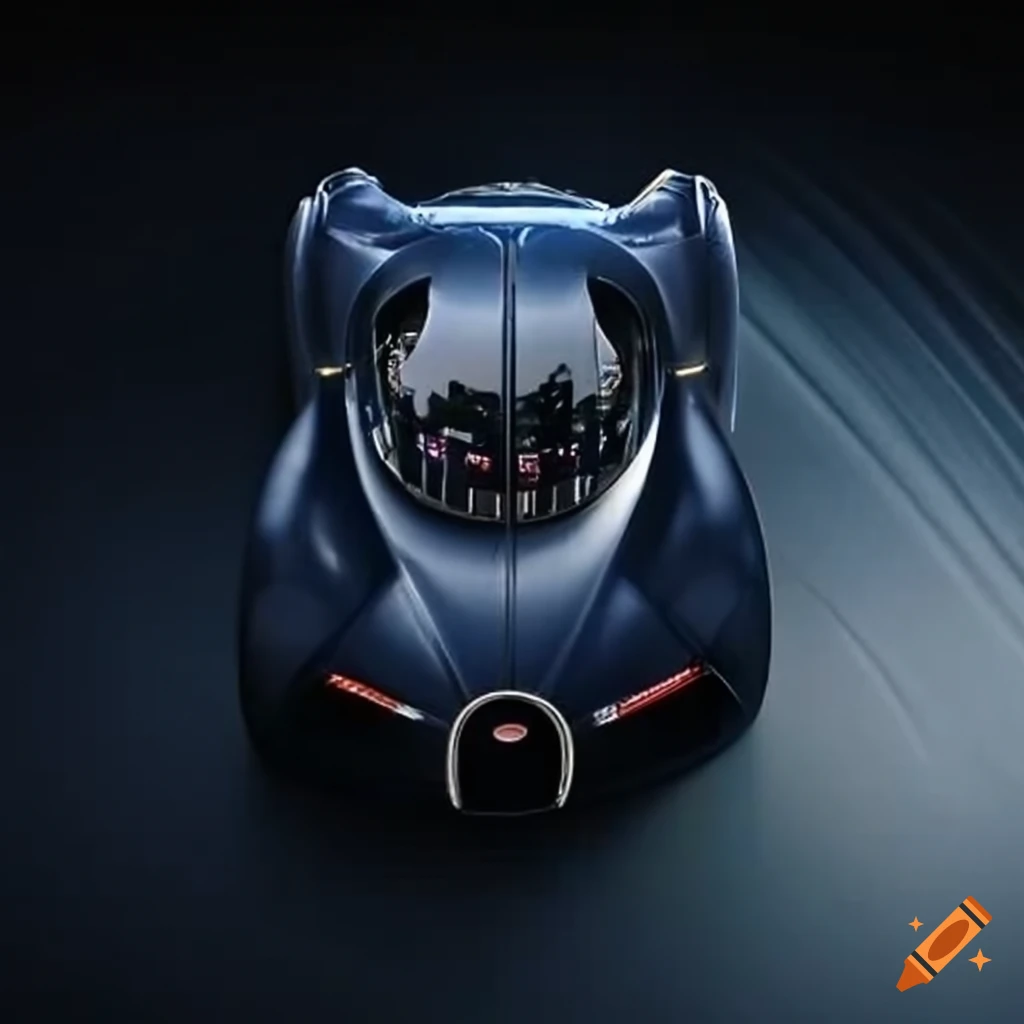 Bugatti jet turbine in front view on Craiyon