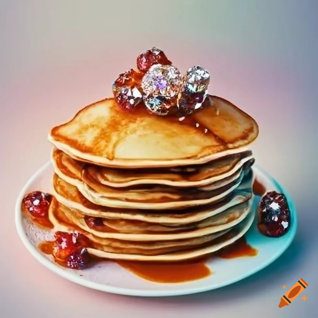 Crystal pancakes on Craiyon