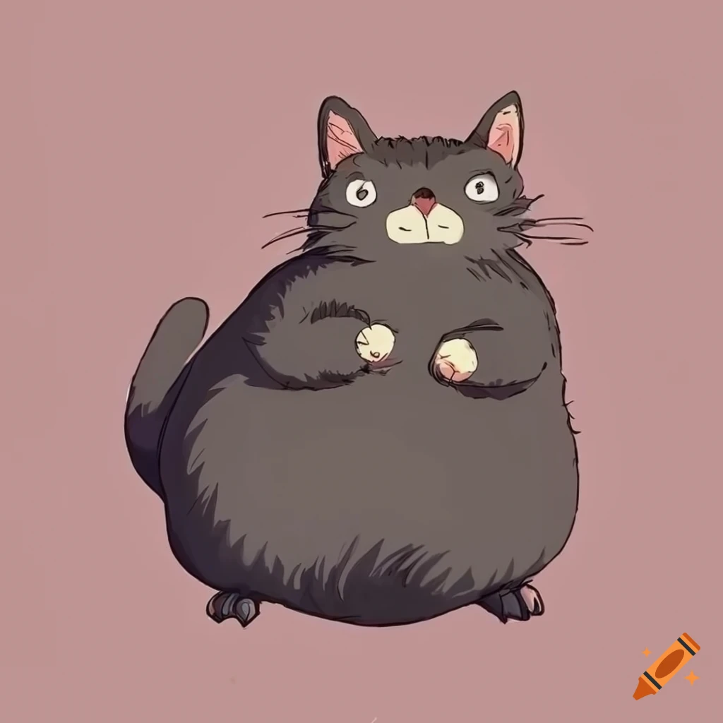 Studio ghibli cat beast drawing on Craiyon