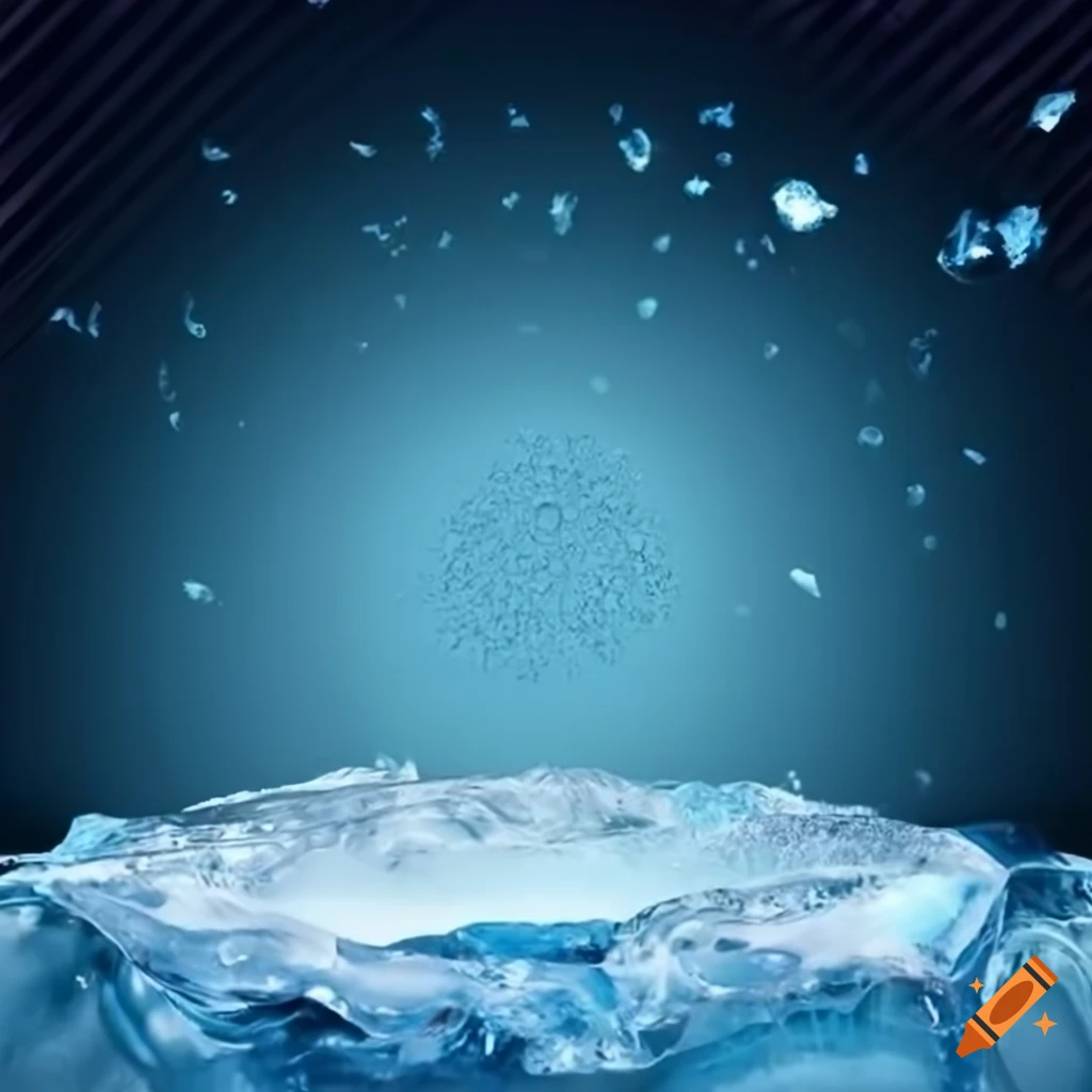 Rounded frozen ice frame on transparent background with ice slide on ...