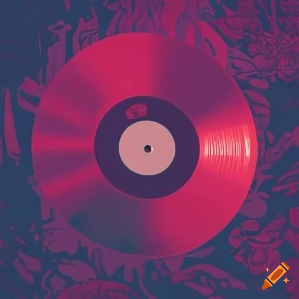 Retro aesthetic vinyl graphic art on Craiyon