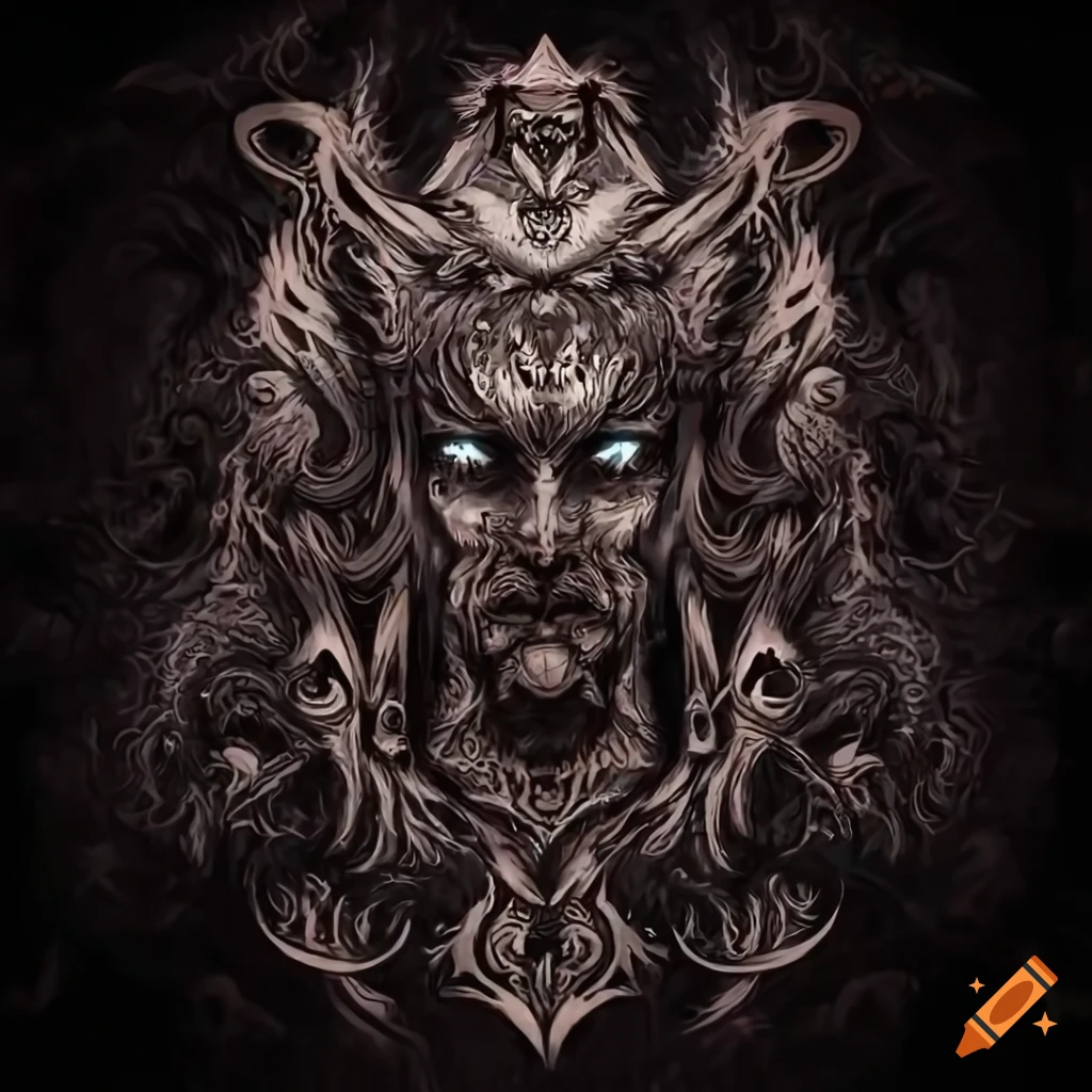 Sharp 4K image of Neo-Viking design with Norse Tattoo representing ...