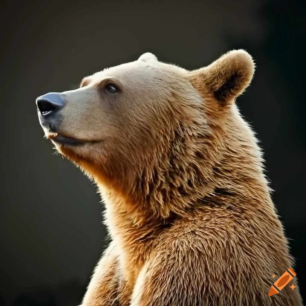 Side profile of a bear on Craiyon