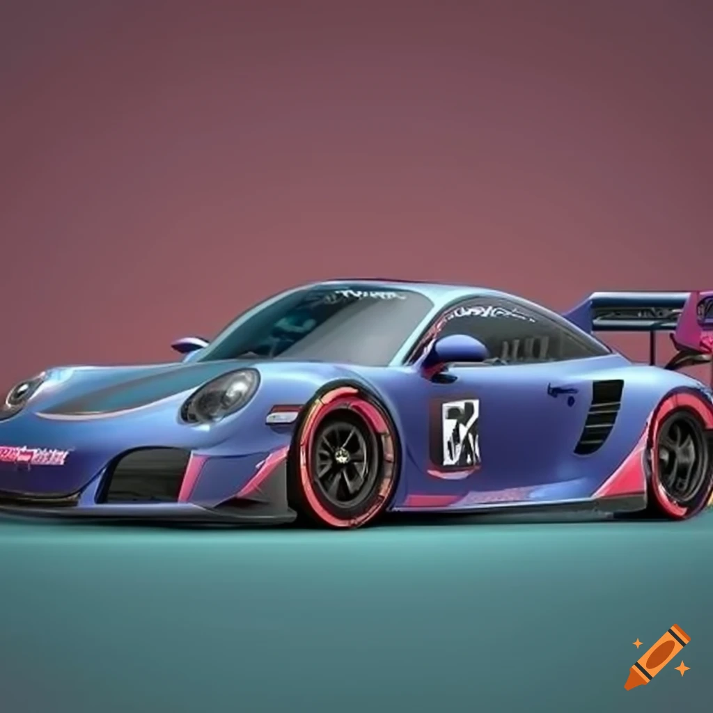 Porsche F1 car livery in Matte Blue and Formula Red with seamless ...