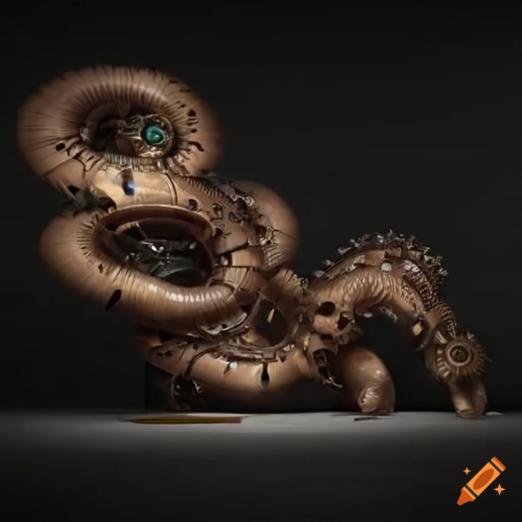 Biomorphic futuristic steampunk sculpture by tony cragg and zaha hadid ...