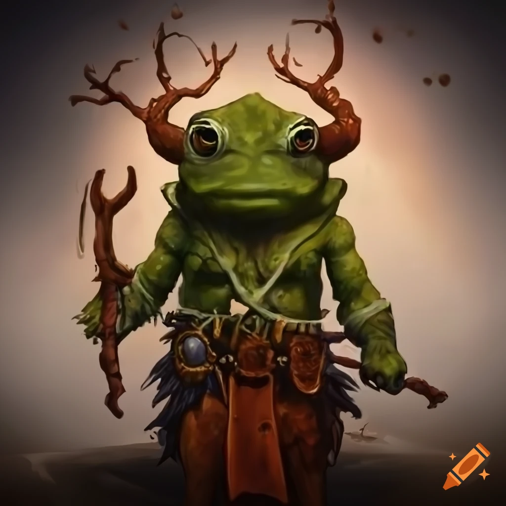 Shaman humanoid toad on Craiyon