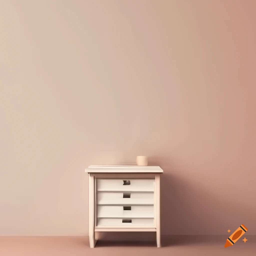 Neutral-colored wall backdrop with window and nightstand on Craiyon