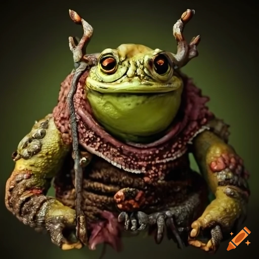 Shaman humanoid toad fantasy character on Craiyon