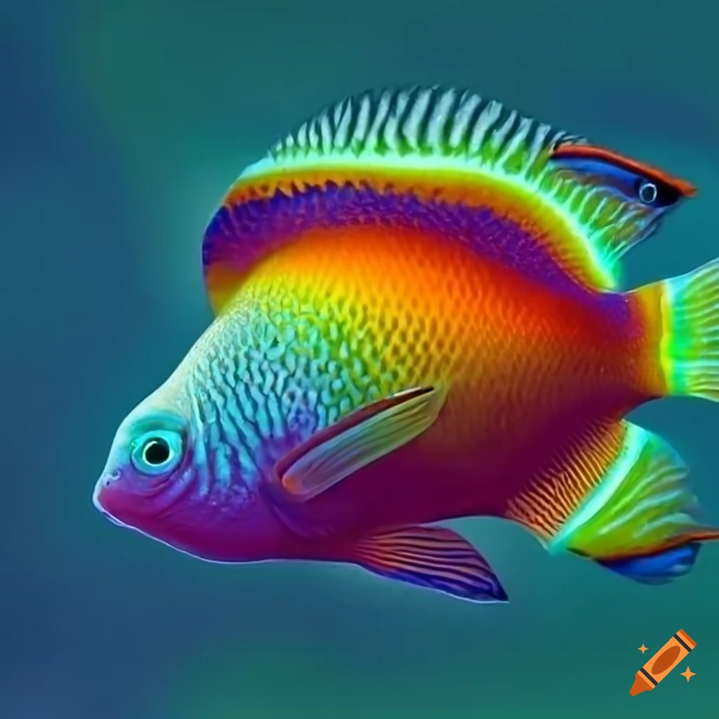 Group of exotic fish in a mesmerizing underwater setting on Craiyon