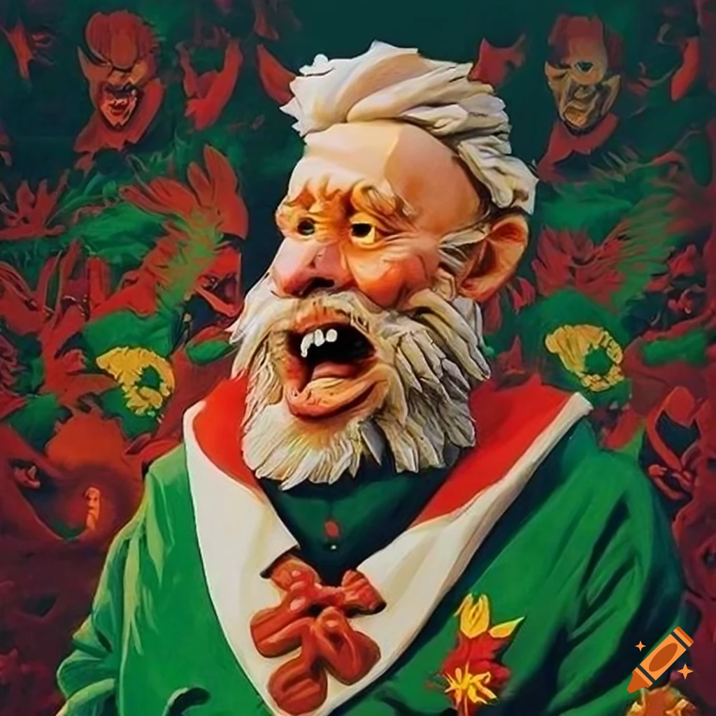 Sculpted steezy poster with 'cuckoo clock' style, graphic novel by ...