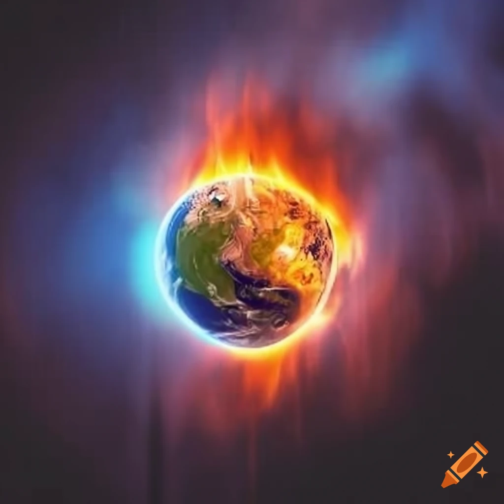 Burning earth on Craiyon