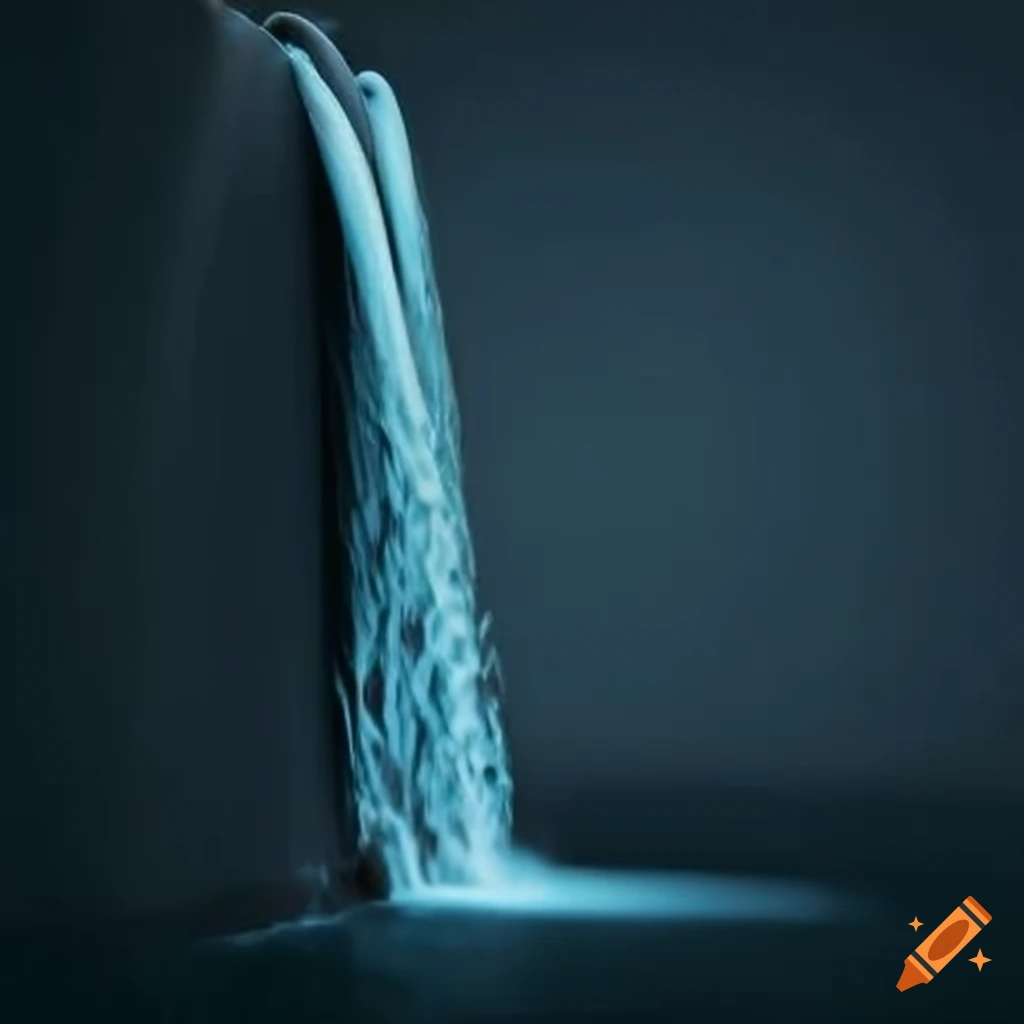 Cascading electrical cables like a waterfall on Craiyon