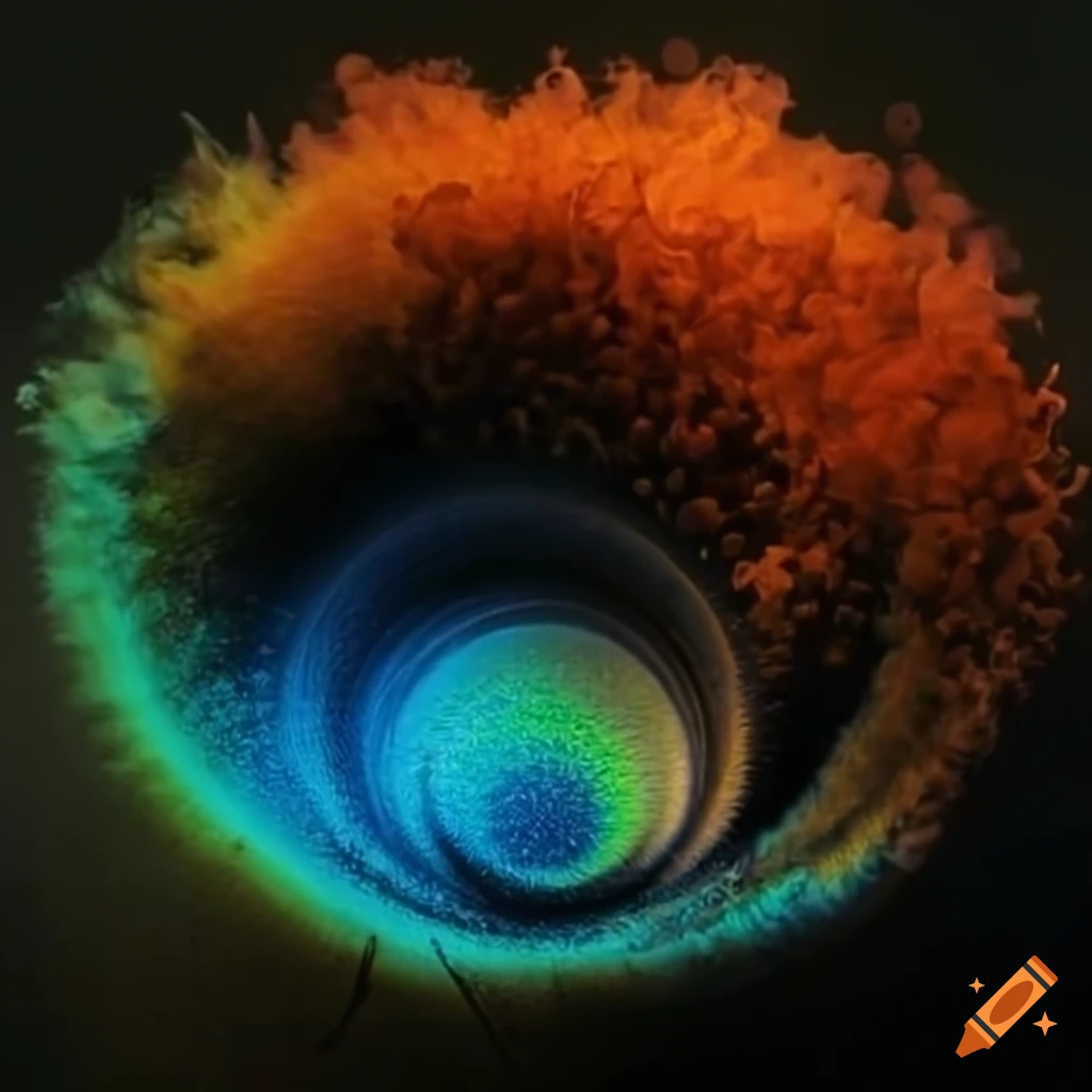 Abstract effects illustration on Craiyon