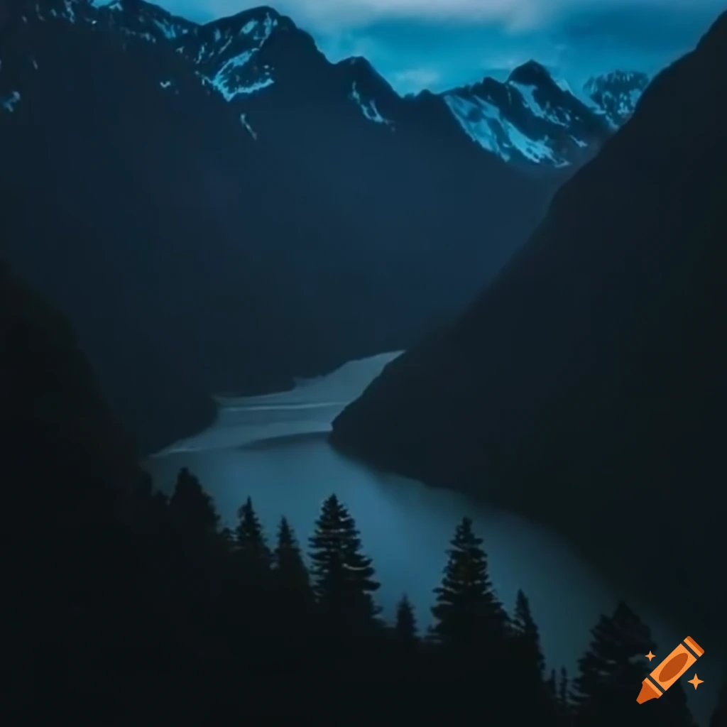 Mountains landscape on Craiyon