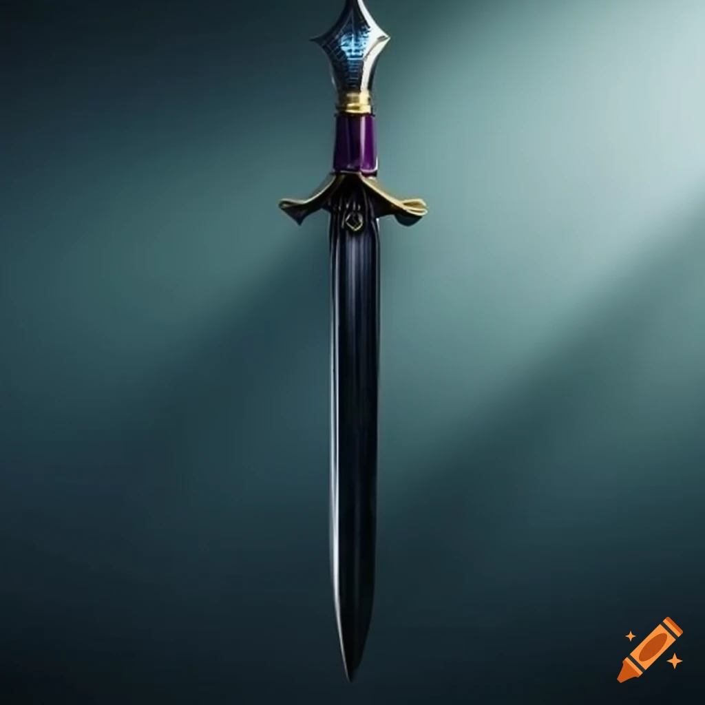 Sleek metallic sword crafted by a master artisan from the future on Craiyon