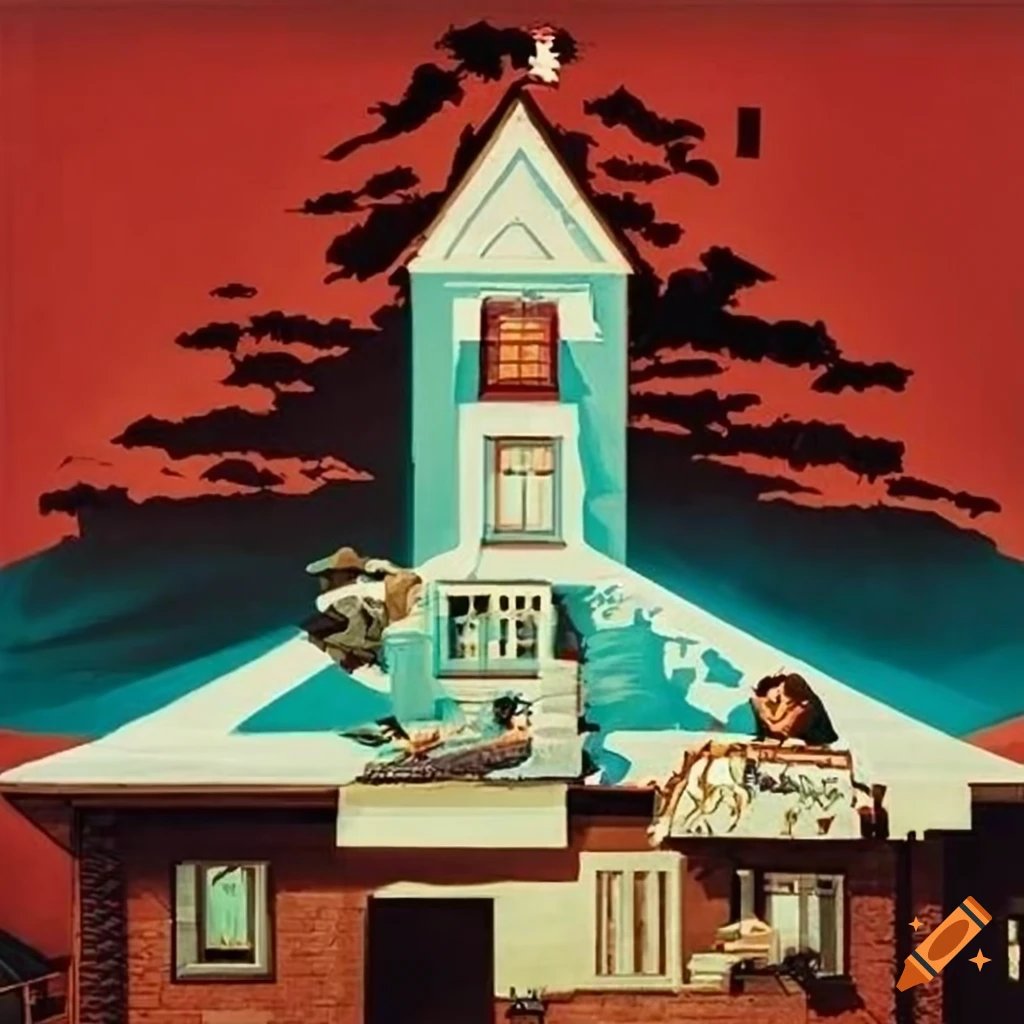 Steezy Action Architecture Poster with 'cuckoo clock' style, graphic ...