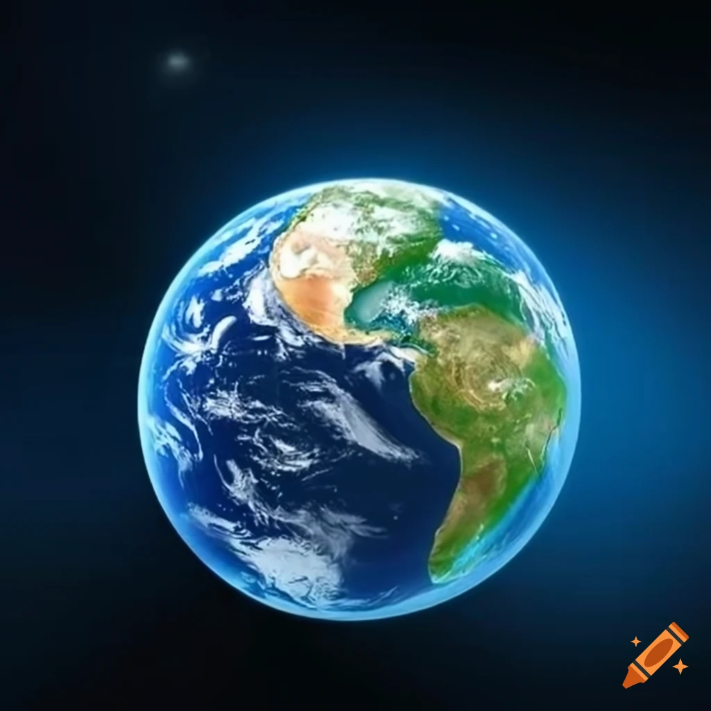 Earth seen from space on Craiyon