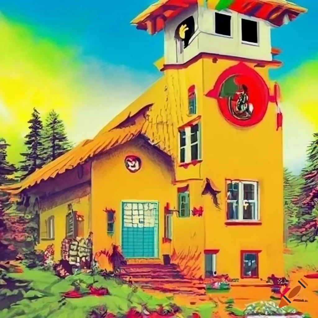 Steezy Action Architecture Poster in 'cuckoo clock' style by Norman ...