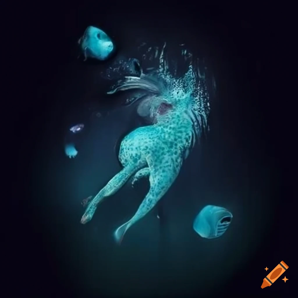 Abstract art of floating animal spirits on Craiyon