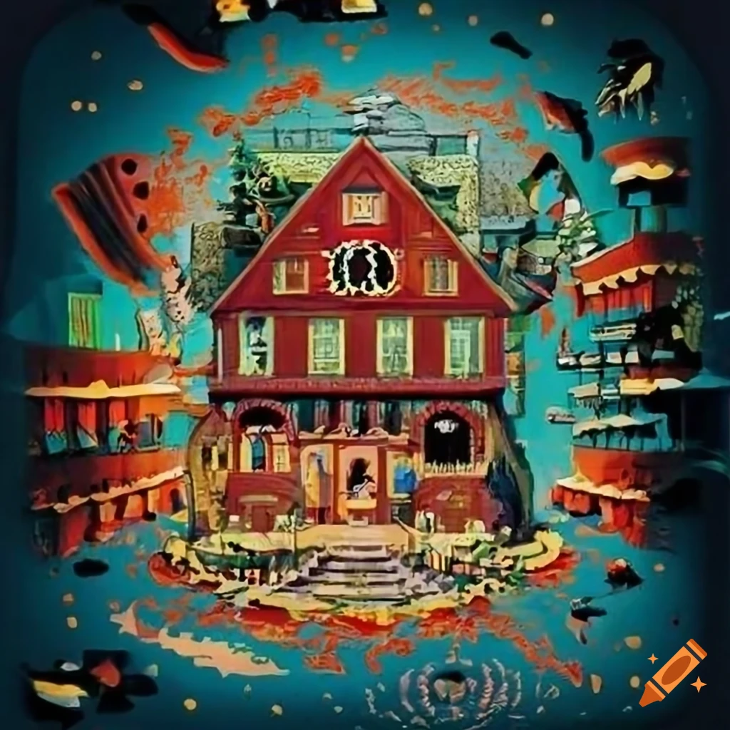 Steezy action labyrinth architecture poster, good evil graphic novel by ...