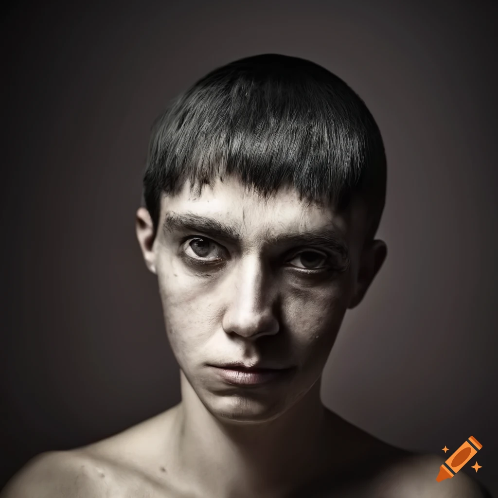 Portrait of a man with a unique appearance resembling Roberto Ferri's ...