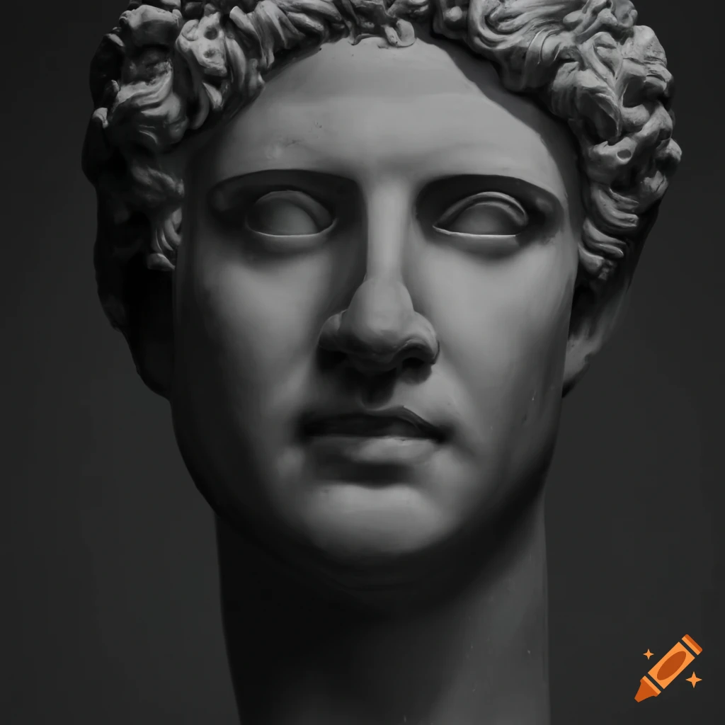 Roman statue face on Craiyon