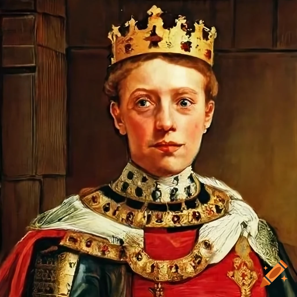 Portrait of king henry v of england in norman rockwell style on Craiyon