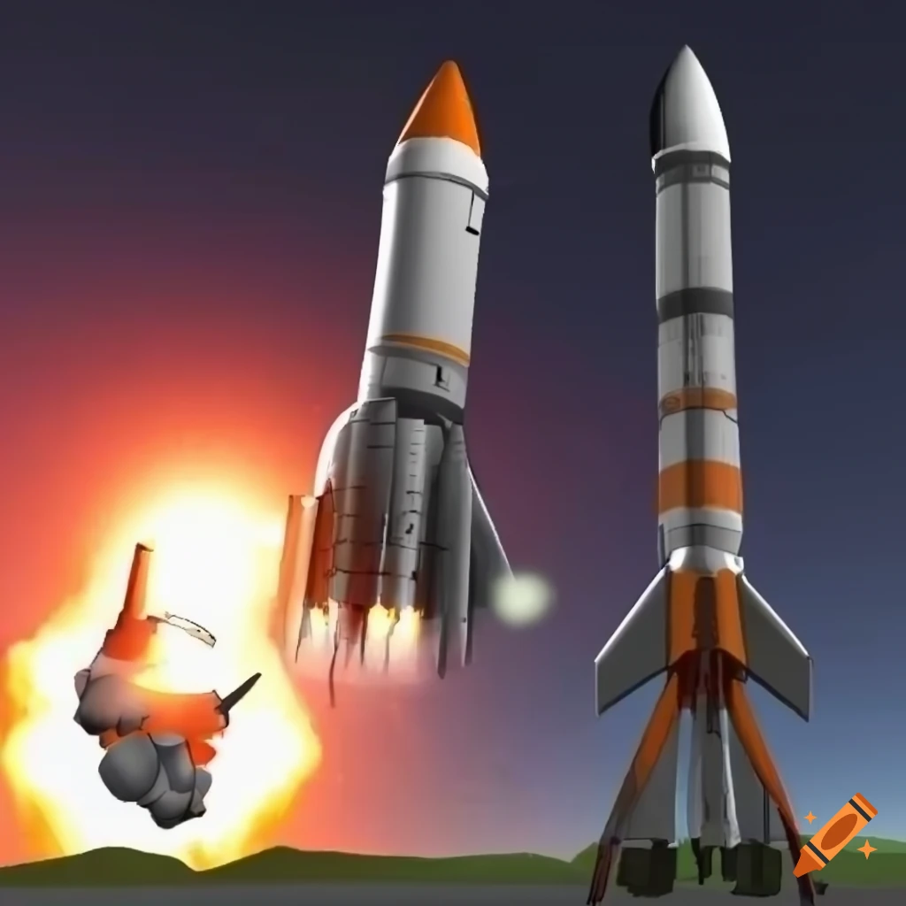 Cartoon image of a ksp rocket crash with kerbal in the foreground on ...