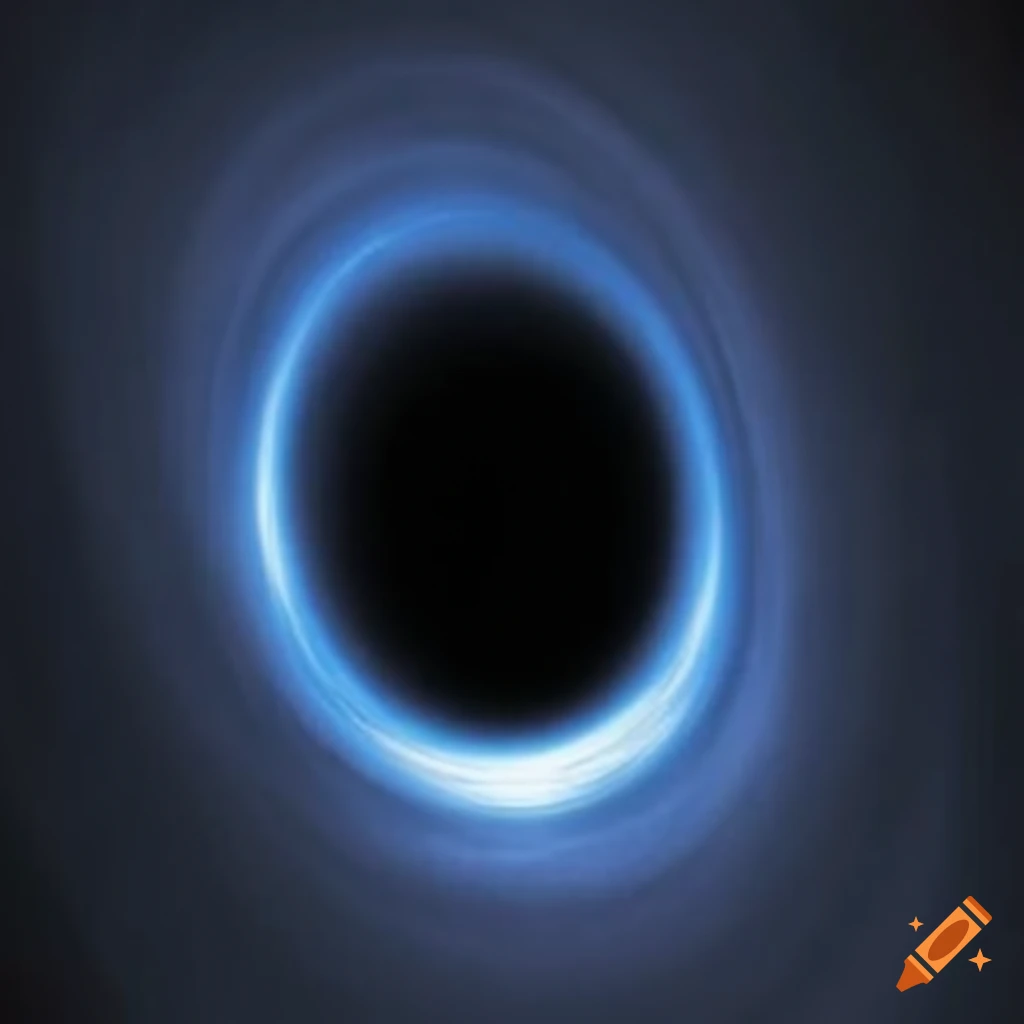 Illustration of a black hole in space on Craiyon