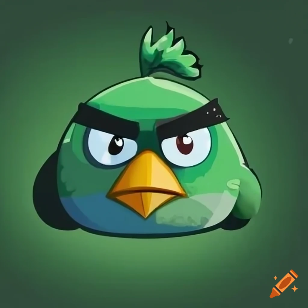 Frontal view of a bird in angry birds style on Craiyon