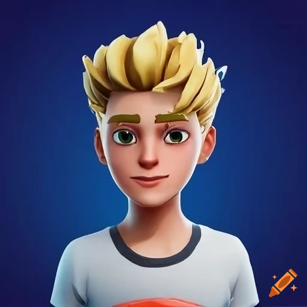 Blonde short kid character in fortnite game on Craiyon