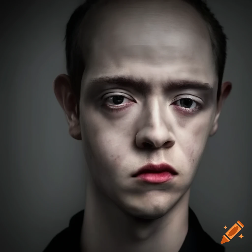 Striking portrait of a man in the style of Roberto Ferri on Craiyon