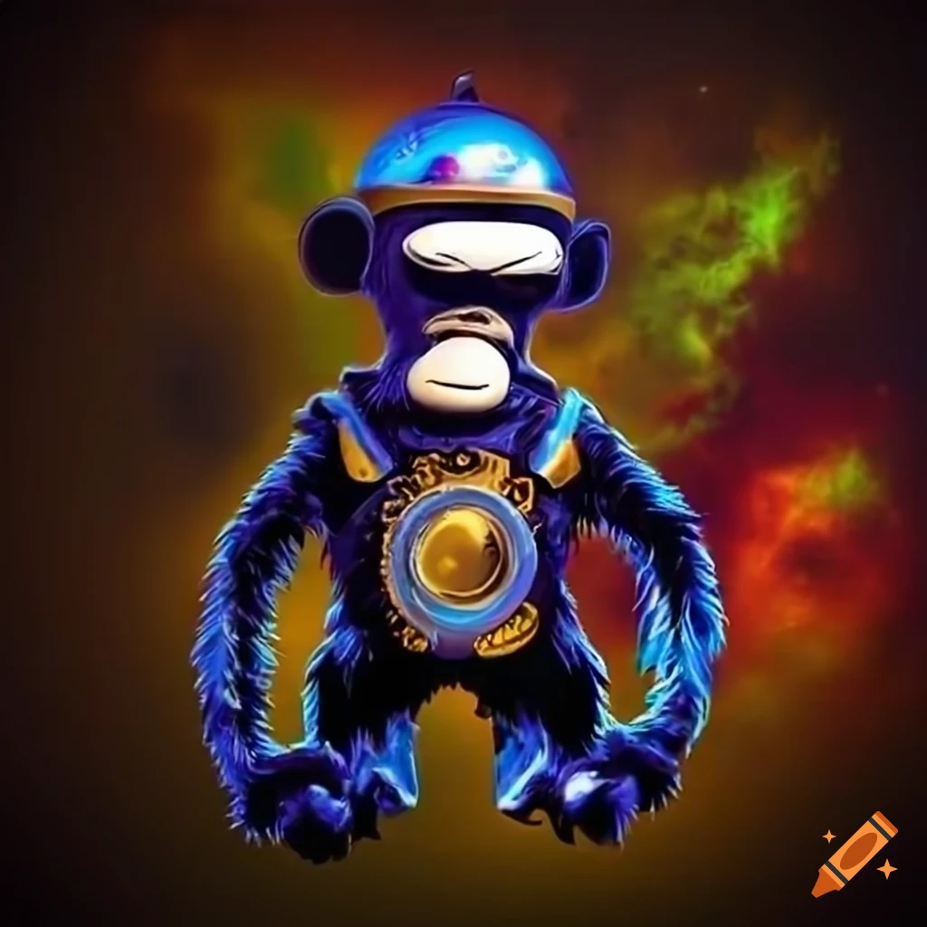 Space monkey logo on Craiyon