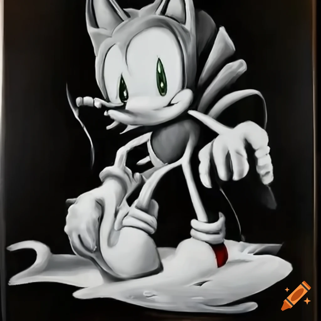 Sonic and tails merging together on Craiyon