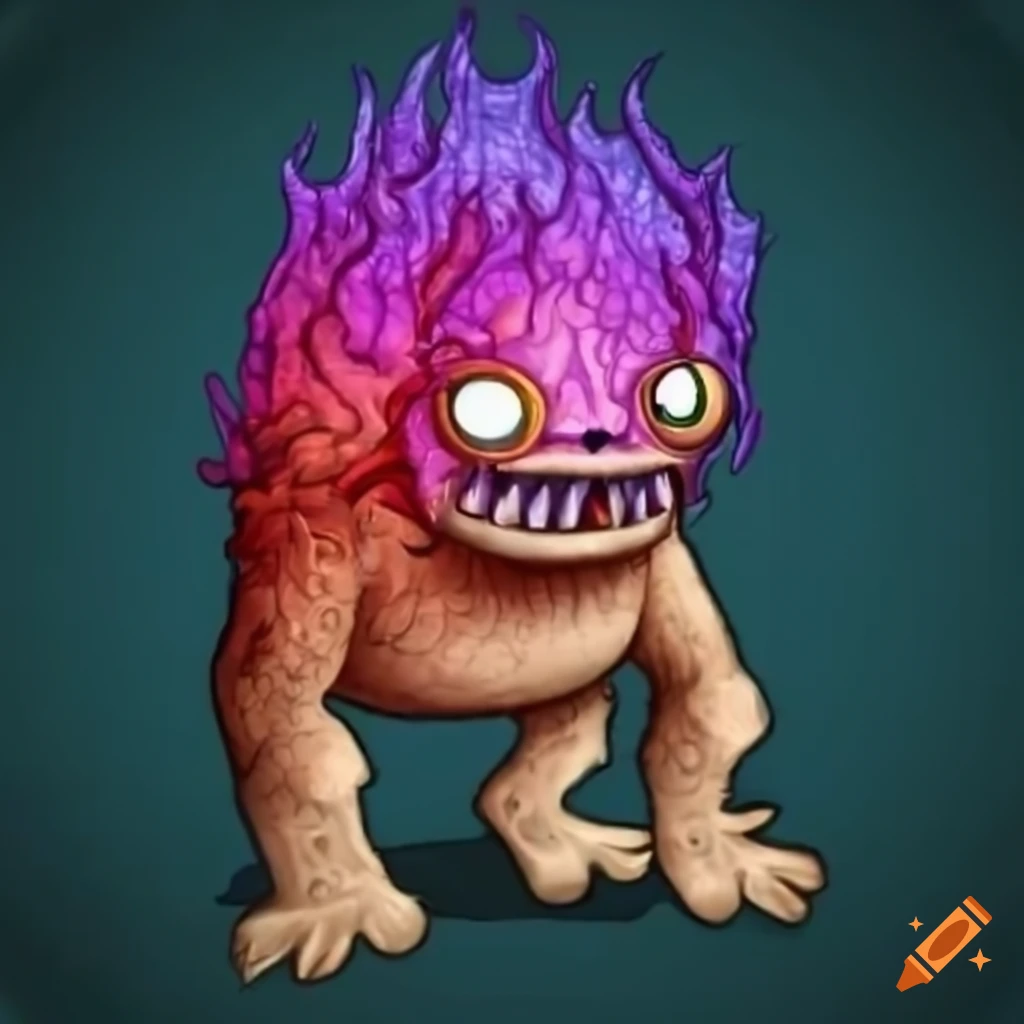 My singing monsters cold/fire/light/bone monster on Craiyon