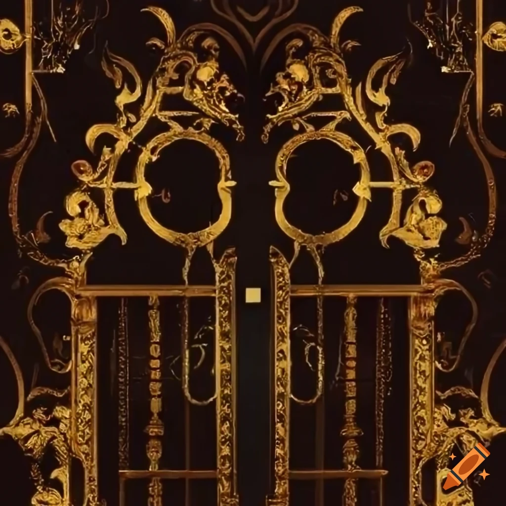 Gold gate aesthetic background on Craiyon